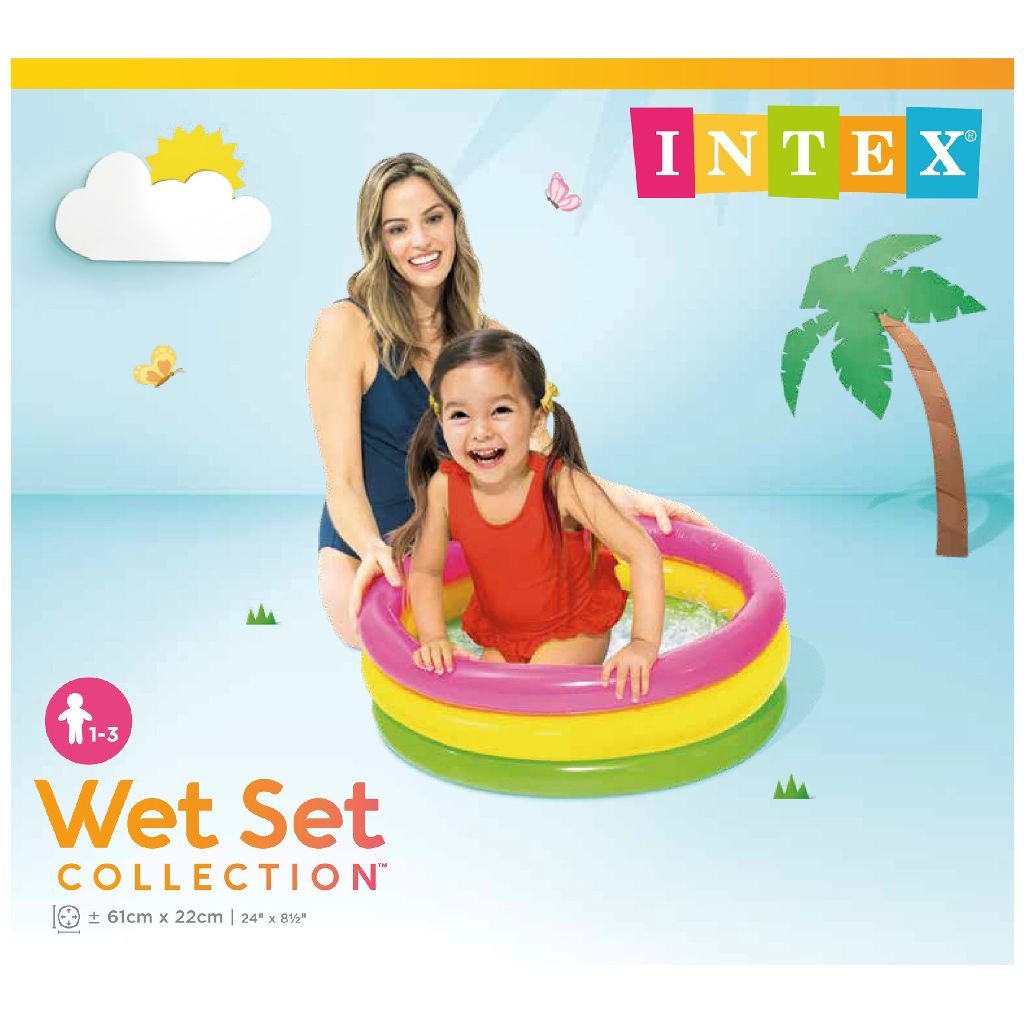 INTEX SUNSET BABY POOL 61X22CM | Popit Kingdom - Malta's Coolest Toy Shop