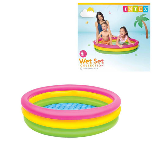 INTEX SUNSET GLOW POOL 114X25 | Popit Kingdom - Malta's Coolest Toy Shop