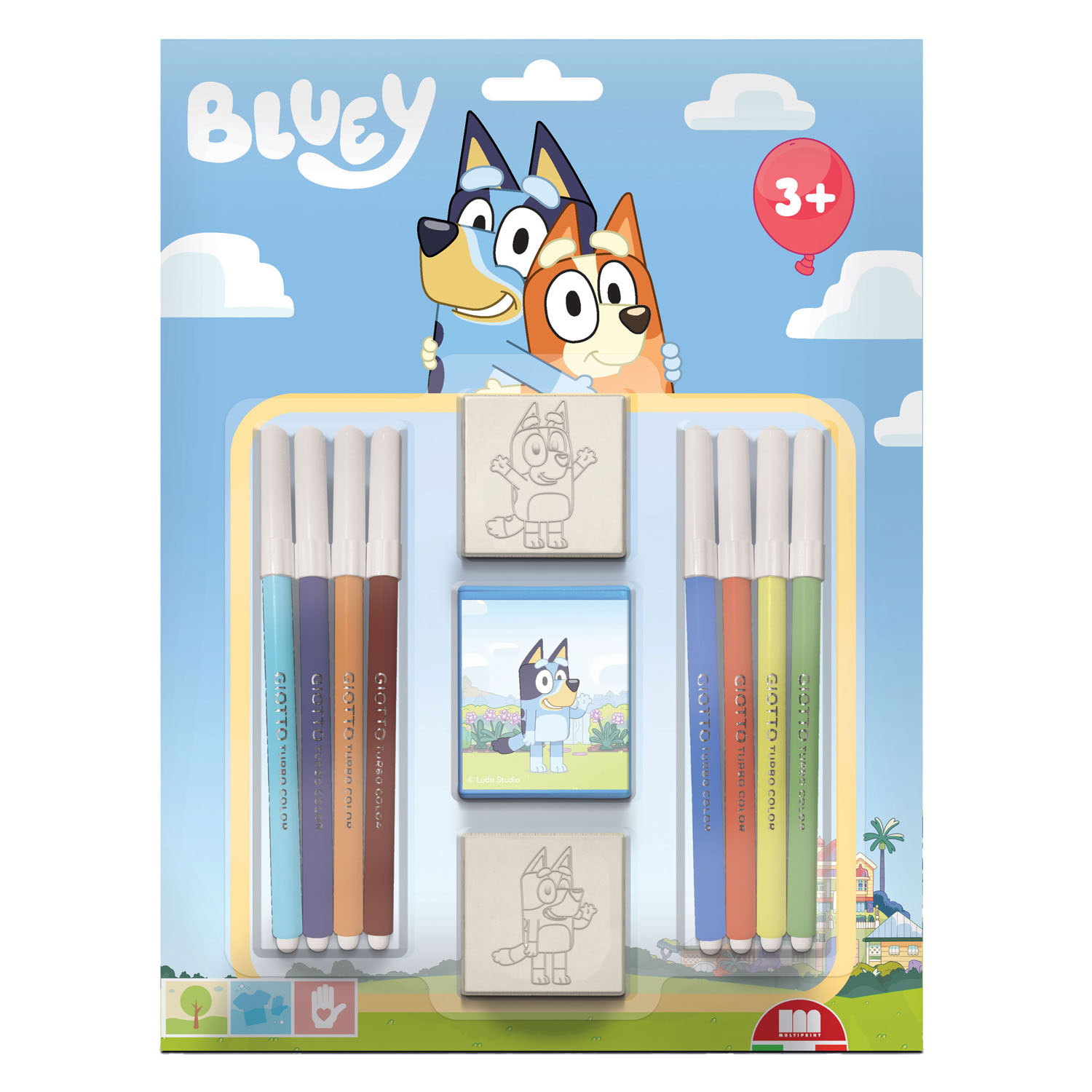 Bluey Stamp Set 11 Pieces | Popit Kingdom - Malta's Coolest Toy Shop