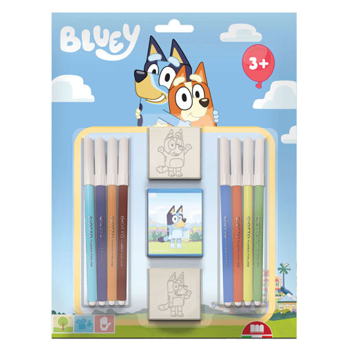 Bluey Stamp Set 11 Pieces | Popit Kingdom - Malta's Coolest Toy Shop